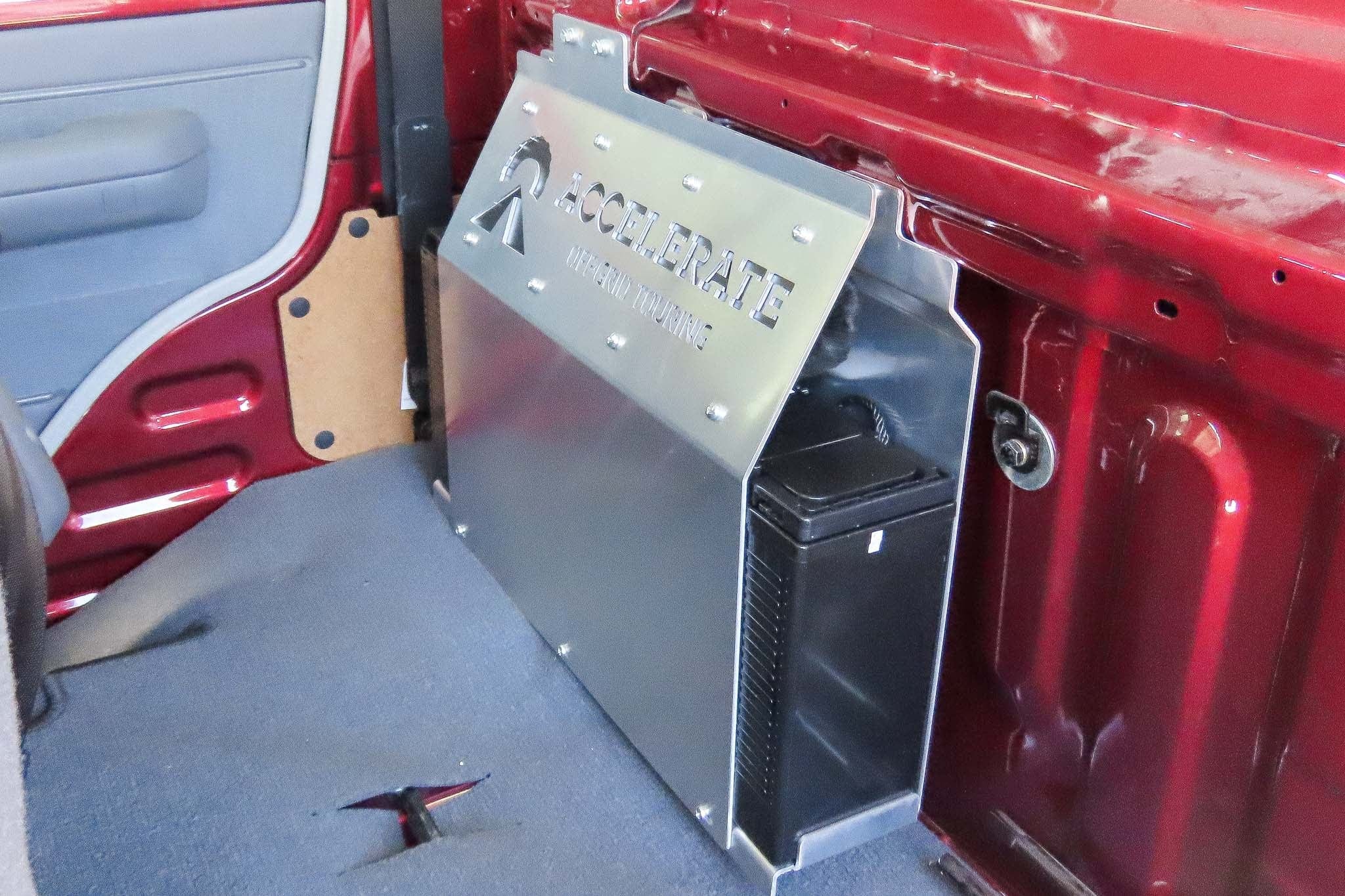 Behind-Seat Slimline Dual Battery Tray for Toyota Landcruiser 79 Serie ...