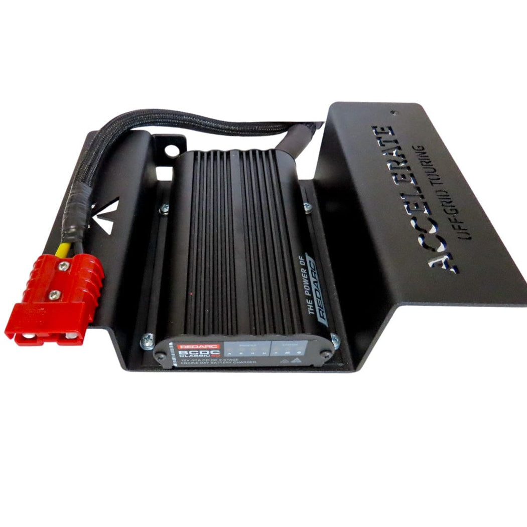 DCDC Charger Tray for Under Bonnet Dual Battery System - Toyota Landcr — Accelerate Off-Grid Touring