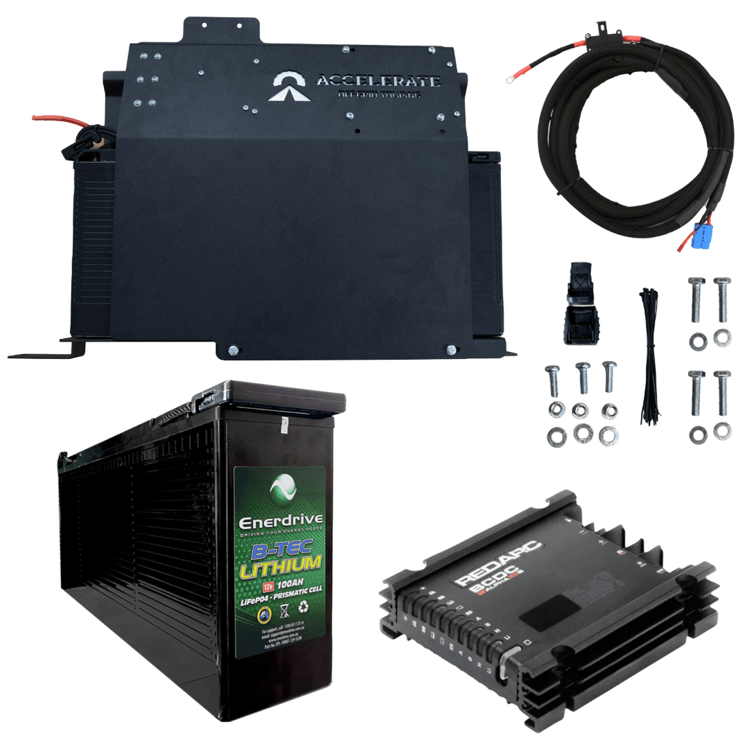 Dual Battery - 79 Series LandCruiser - 100Ah Behind Seat - With Jumpst ...