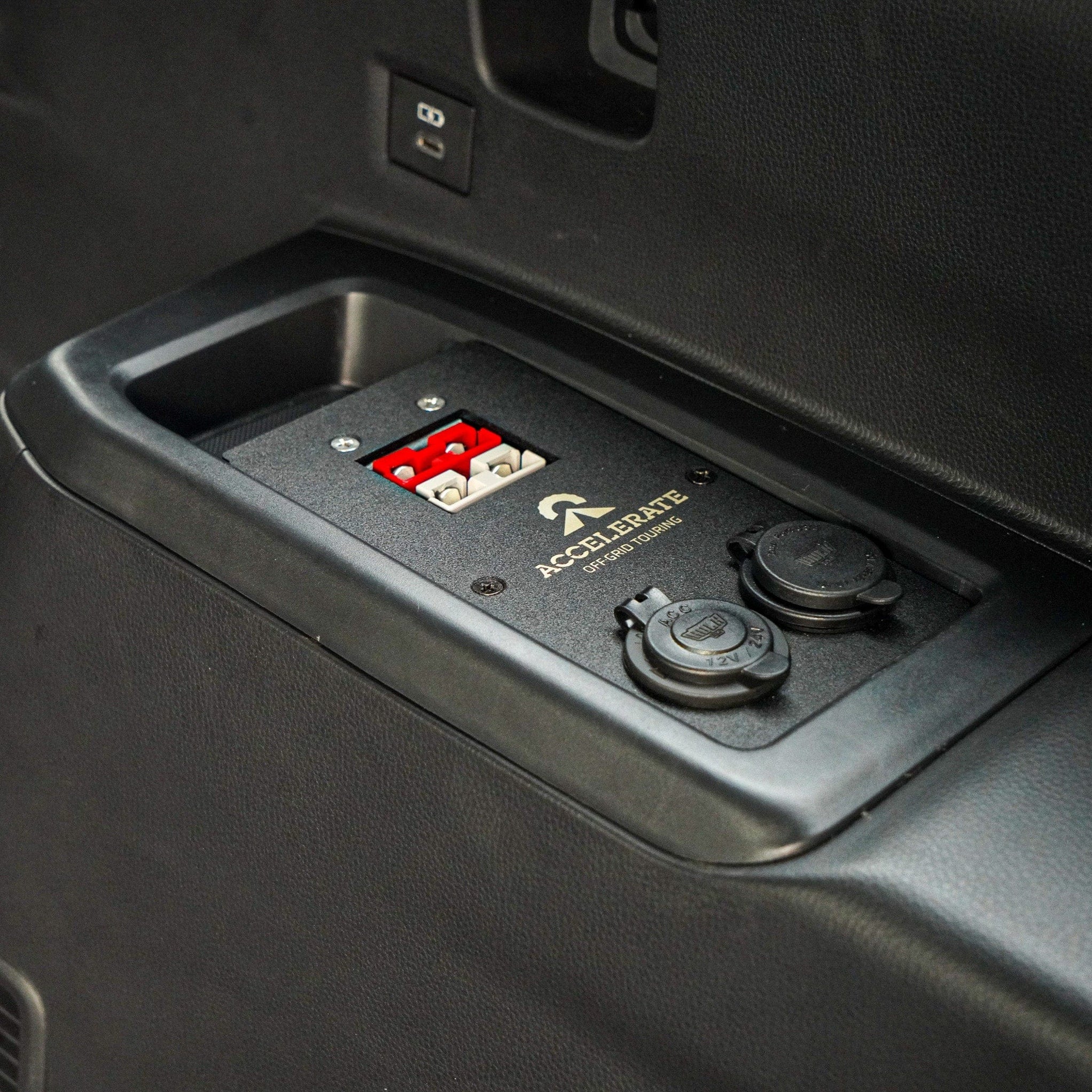 Socket Bank - Prado LC250 Series - Rear Cupholder for Underfloor Dual ...