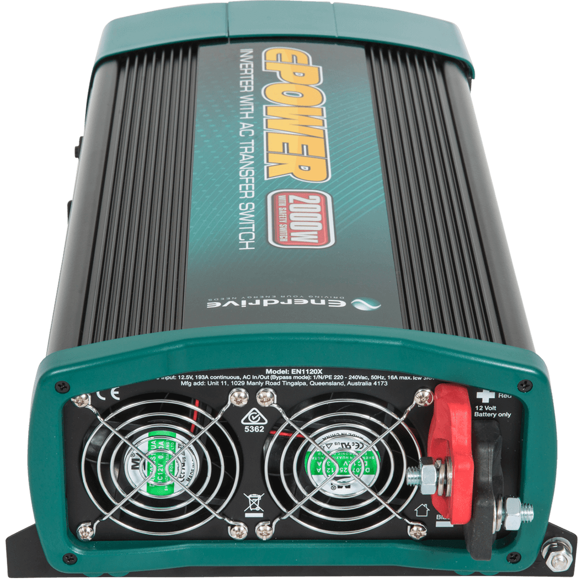 Enerdrive ePOWER 2000W 12V True Sine Wave Inverter AC Transfer & Safet ...